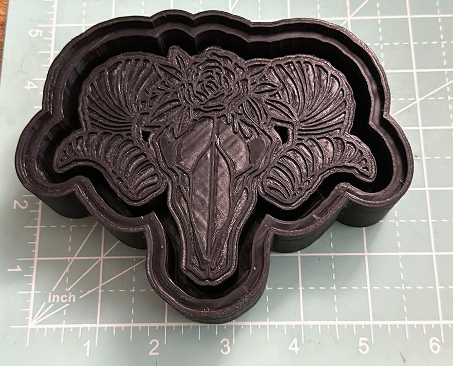 Floral Ram - Silicone Mold – Salty Creations LLC