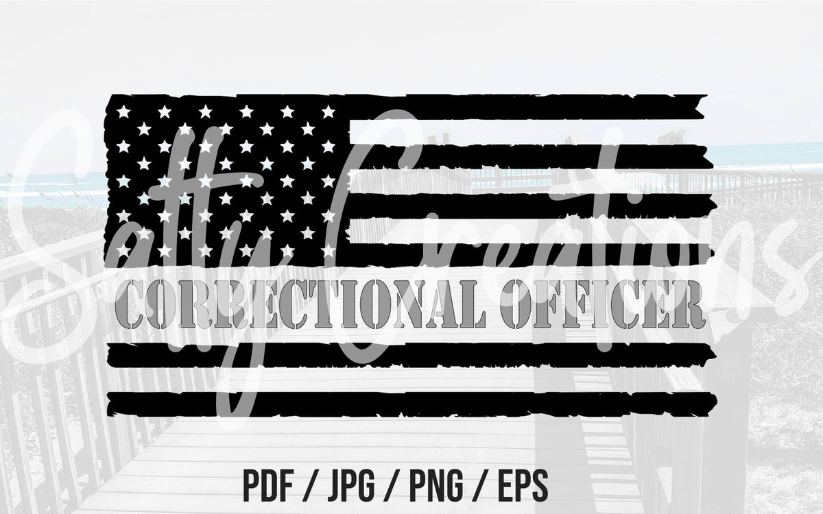 Correctional Officer Flag - Digital Download – Salty Creations LLC