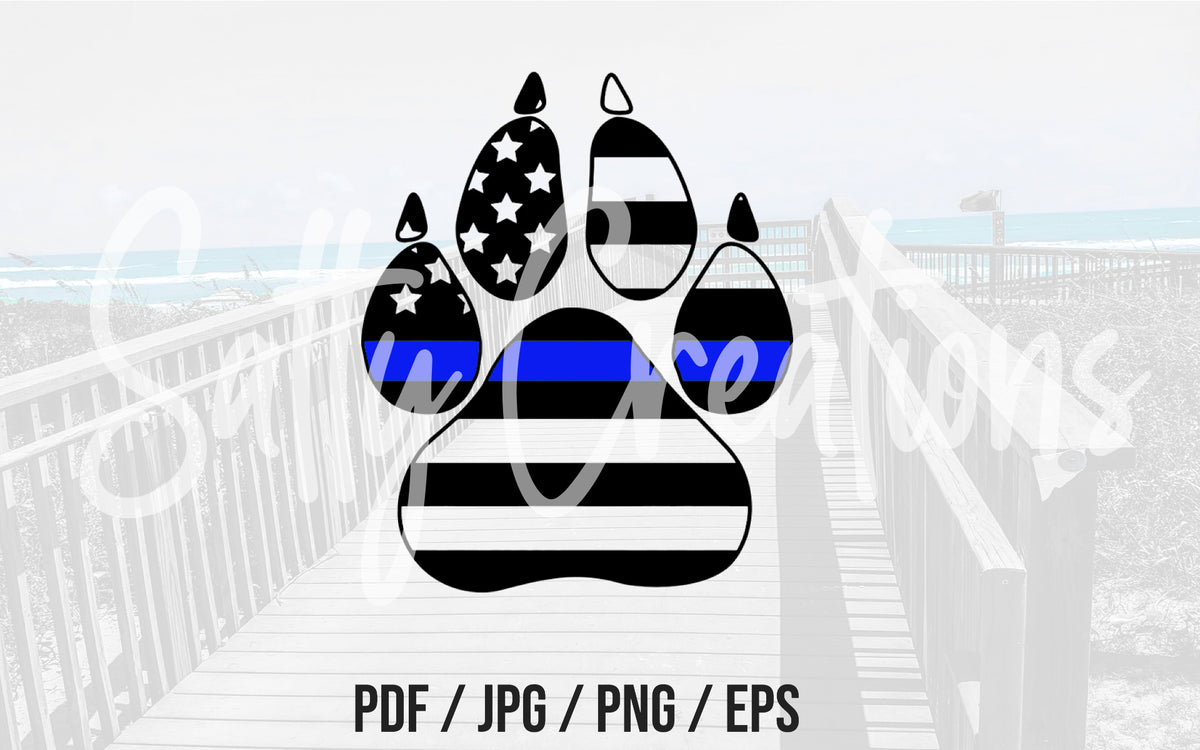 K9 Paw Print - Digital Download – Salty Creations LLC